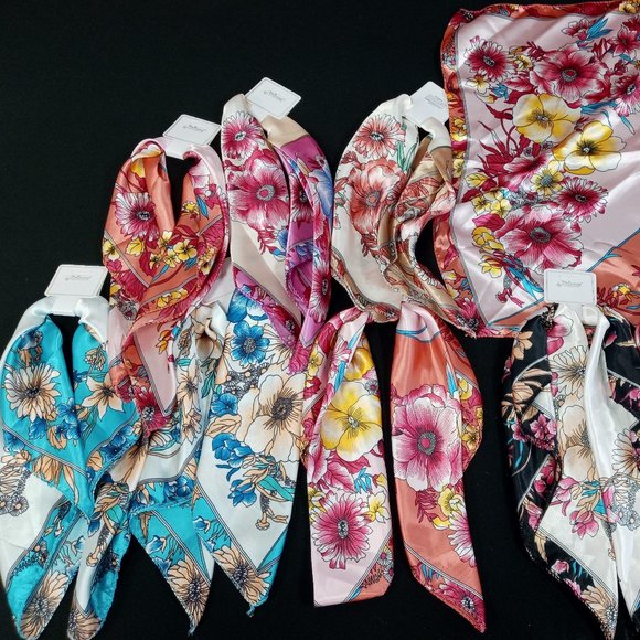 Accessories | 9 Beautiful Silk Neck Scarves | Poshmark